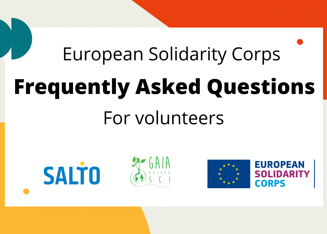 European Solidarity Corps – GAIA Kosovo